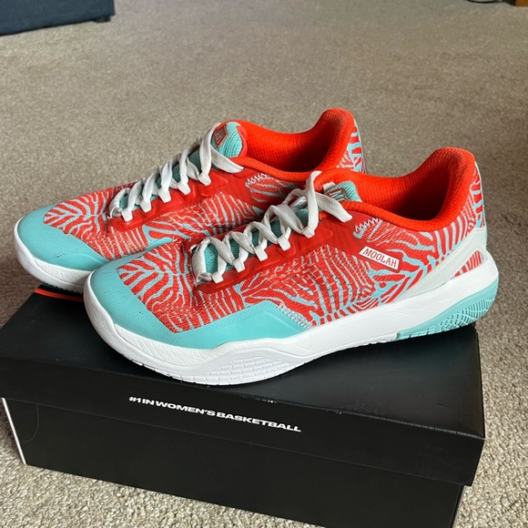 Moolah | Shoes | Orange And Teal Womens Moolah Basketball Sneakers ...